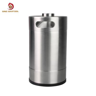 China SS304 Flat Bottom 5L Mini Beer Keg Stainless Steel Draft Beer Keg 179mm Diameter for sale