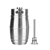 China Stainless Steel 304 Flat Bottom Empty 5L Draught Beer Keg for sale