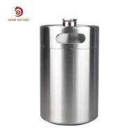 China Portable Vacuum Insulated Mini Keg 4L 128oz 1 Gallon Stainless Steel Beer Keg for sale