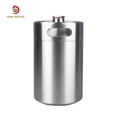 China Portable Vacuum Insulated Mini Keg 4L 128oz 1 Gallon Stainless Steel Beer Keg for sale