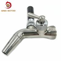 China Stainless Steel Homebrew Beer Keg Faucet Flow Control Forward Sealing 18/8 1-1/8-18 Thread for sale