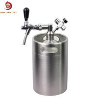 China Home Brew 5L Single Wall Pressurized Growler Tap System for sale