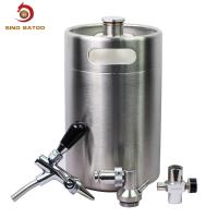 China Home Brew 5L Single Wall Pressurized Growler Tap System for sale