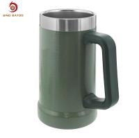 China FDA 24oz Vacuum Insulated Stainless Steel Beer Mug with Big Grip Handle for sale