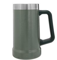 China FDA 24oz Vacuum Insulated Stainless Steel Beer Mug with Big Grip Handle for sale