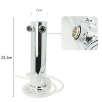China Polished 304 Stainless Steel Double Faucet Beer Tower 3 Inch Height for Homebrew Draft Beer Dispensing for sale