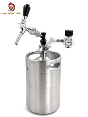China Adjustable Pressure Regulator 5L Draft Beer Tap Dispenser with 30psi CO2 Regulator for sale