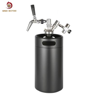 China Stainless Steel 304 Ball Lock Mini Keg 5L Portable Draft Beer Dispenser for sale