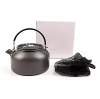 China Hard Anodized Aluminum Camping Kettle 0.8L Outdoor Tea Coffee Pot with Silicone Handle for sale