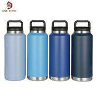 China 36oz Black Vacuum Insulated Growlers With Grip Handle for sale