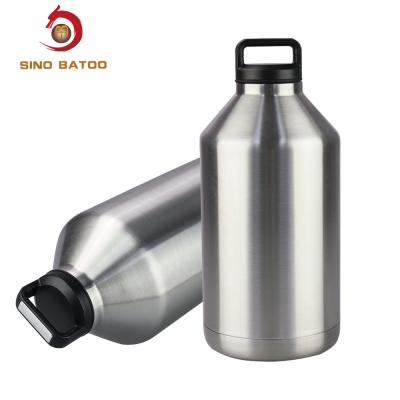 China Screw Lid Vacuum Insulated Growler 1 Gallon 128oz Stainless Steel Water Bottle for sale