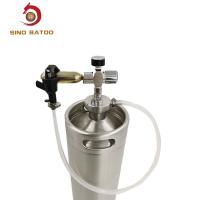 China 128oz 304 Stainless Steel Mini Keg Dispenser with CO2 Beer Tapping System for sale