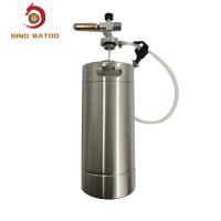 China 128oz 304 Stainless Steel Mini Keg Dispenser with CO2 Beer Tapping System for sale