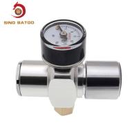 China 0-30 PSI Mini CO2 Regulator Beer Aluminium Low Pressure Single Gauge 16g Cartridge for sale