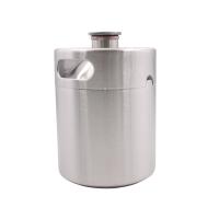 China Custom Logo 64oz Food Grade Stainless Steel Wine Keg 2L Single Wall for sale