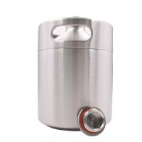 China Custom Logo 64oz Food Grade Stainless Steel Wine Keg 2L Single Wall for sale