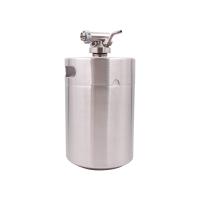 China SUS304 Stainless Steel Twist Tube Pressurized Mini Keg Dispenser with 30PSI Safety Valve for 5L Keg for sale