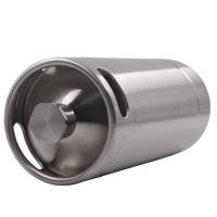 China 4L Single Wall Stainless Steel Mini Keg Custom Logo Portable Beer Keg 135mm for sale