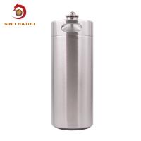 China Food Grade 4L 1 Gallon Single Wall Stainless Steel Mini Keg with Dimple Design for sale