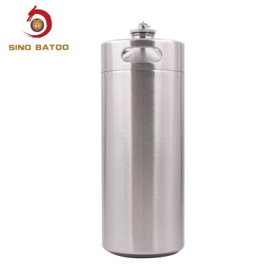 China Food Grade 4L 1 Gallon Single Wall Stainless Steel Mini Keg with Dimple Design for sale