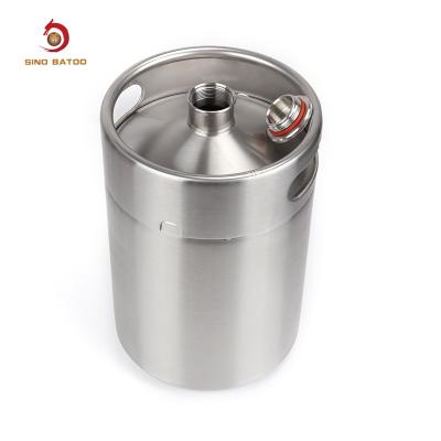 China 304 Stainless Steel Single Wall Ball Lock Beer Keg 5L Portable Draft Growler for sale