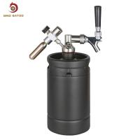 China Matte Black Pressurized Mini Keg , 2L 64oz Pressurized Beer Mini Keg System for sale