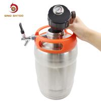 China 5L Vacuum Insulated Beer Growler Dispenser Portable CO2 Tap System 8 psi for sale