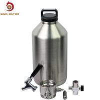 China 3.8L Vacuum Beer Growler Dispenser With CO2 Regulator for sale