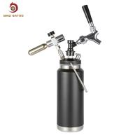 China 64oz Vacuum Insulated Beer Growler Dispenser 30psi CO2 Keg Portable Stainless Steel for sale