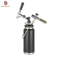 China 64oz Vacuum Insulated Beer Growler Dispenser 30psi CO2 Keg Portable Stainless Steel for sale