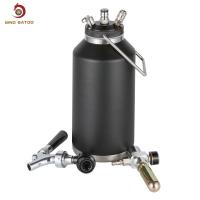 China 64oz SUS304 Double Wall Vacuum Insulated Beer Growler Dispenser with CO2 Kit 30 PSI for sale