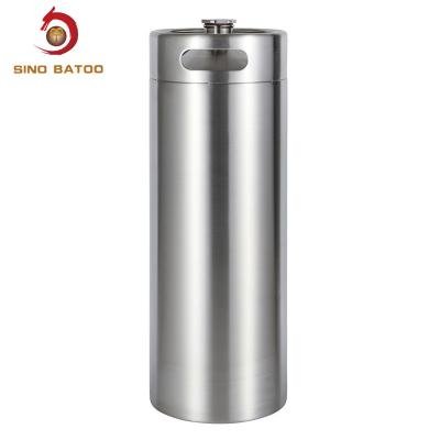 China 10L Single Wall Stainless Steel Mini Keg for Home Brewing 18/8 Food Grade for sale