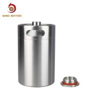 China 128oz 4L Double Wall Vacuum Insulated Stainless Steel Mini Keg Growler for Beer for sale