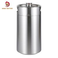 China Double Wall 5L Stainless Steel Mini Keg Vacuum Insulated Beer Growler 304 for sale