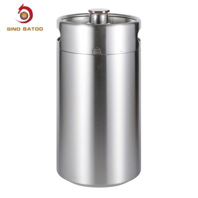 China Double Wall 5L Stainless Steel Mini Keg Vacuum Insulated Beer Growler 304 for sale