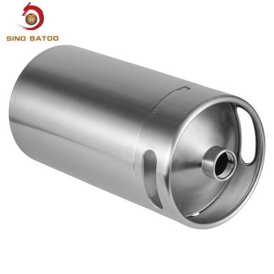 China 5L Food Grade 304 Stainless Steel Insulated Beer Keg with Handle 24H Cold for sale