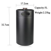 China Double Wall Vacuum Insulated 5L Stainless Steel Mini Keg for Beer Wine Party for sale