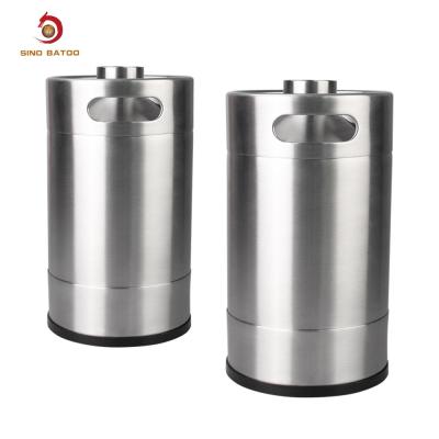 China Food Grade SS304 5L Mini Beer Keg Home Brew Reusable Stackable Flat Bottom for sale