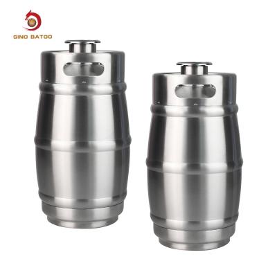 China 5L Stainless Steel Beer Keg Double Wall Vacuum Portable Mini Keg for Draft Beer for sale