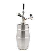 China Custom Logo 5L Stainless Steel Mini Beer Keg Double Wall Vacuum Ball Lock Party Keg 304 for sale
