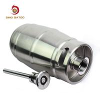 China Custom Logo 5L Stainless Steel Mini Beer Keg Double Wall Vacuum Ball Lock Party Keg 304 for sale