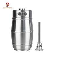 China LFGB Portable Double Wall 5L Stainless Steel Mini Keg Refillable Beer Growler for sale