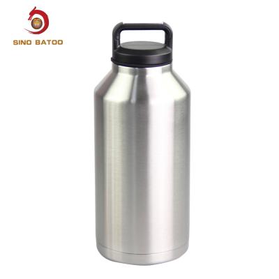 China 64oz 1890ml Vacuum Insulated Stainless Steel Growler with Chug Cap for sale