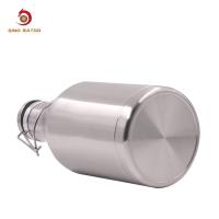 China 64oz 1.89L Double Wall Stainless Steel Growler with Flip Top Lid for sale
