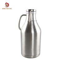 China 64oz 1.89L Double Wall Stainless Steel Growler with Flip Top Lid for sale