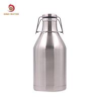 China Tight Seal Vacuum Insulated Growler 2 Liter Stainless Steel Swing Top Beer Growler 64 oz for sale