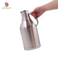 China Tight Seal Vacuum Insulated Growler 2 Liter Stainless Steel Swing Top Beer Growler 64 oz for sale