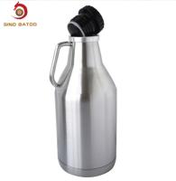 China 64oz Stainless Steel Vacuum Insulated Beer Growler 18/8 BPA Free Lid 24H Cold Retention for sale
