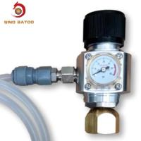 China Aluminum Mini CO2 Regulator 0-60 PSI with 3/8 Thread Adapter for Home Brew Beer Keg Dispensing for sale