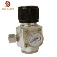China Aluminum Mini CO2 Regulator 0-60 PSI with 3/8 Thread Adapter for Home Brew Beer Keg Dispensing for sale